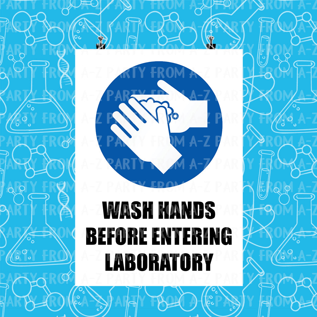 12 x A4 Science Themed Signs PDF – Party From A-Z